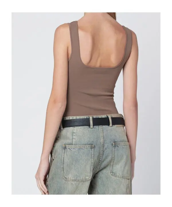 ENTIRE STUDIOS Ribbed Tank Top - Gray