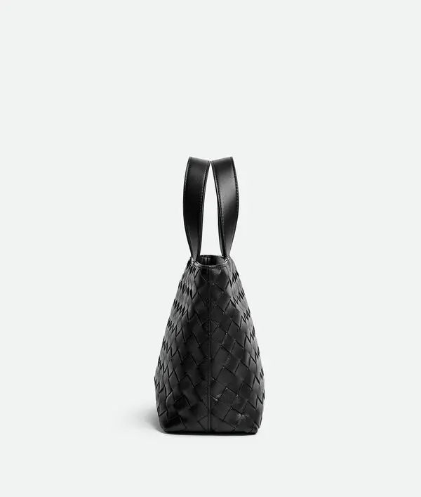 Bottega Veneta Mini Intrecciato Zipped Tote Bag - Black