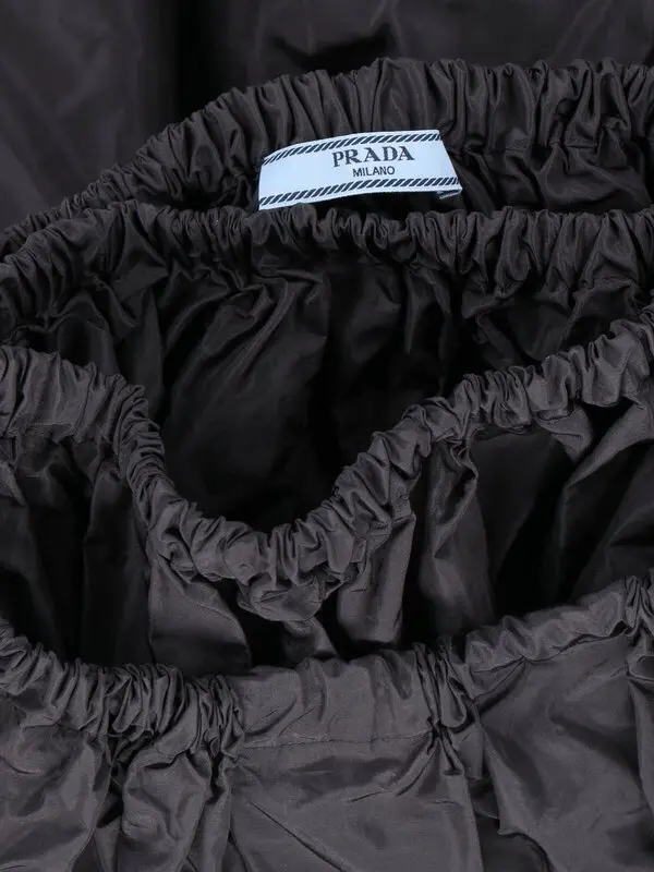 Prada Technical Taffeta Midi Skirt