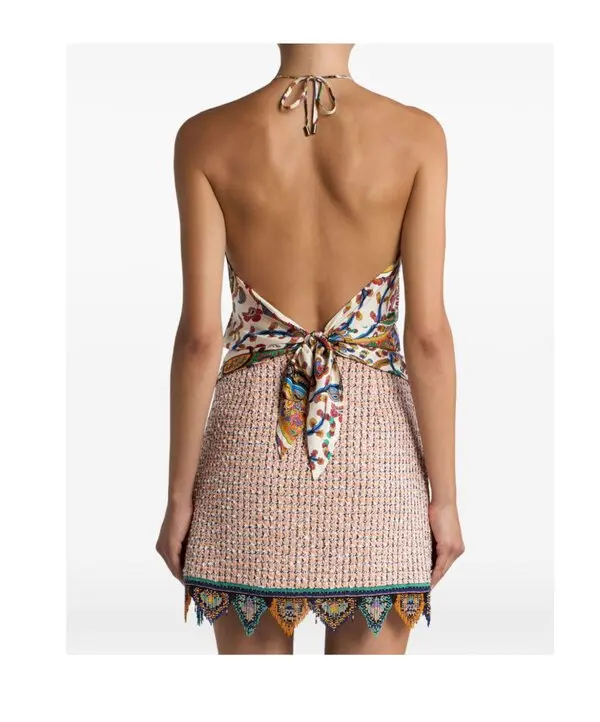Etro Paisley Bandana Bow Silk Top