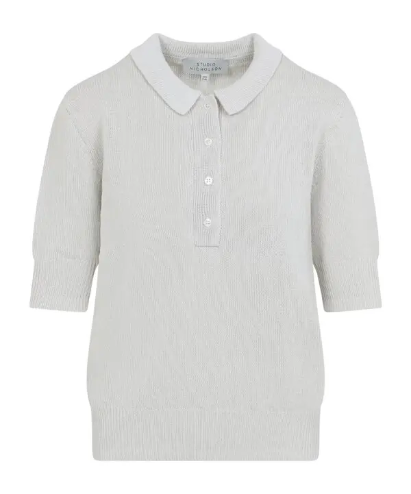 Studio Nicholson Knitted Polo Top - No