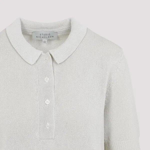 Studio Nicholson Knitted Polo Top - No