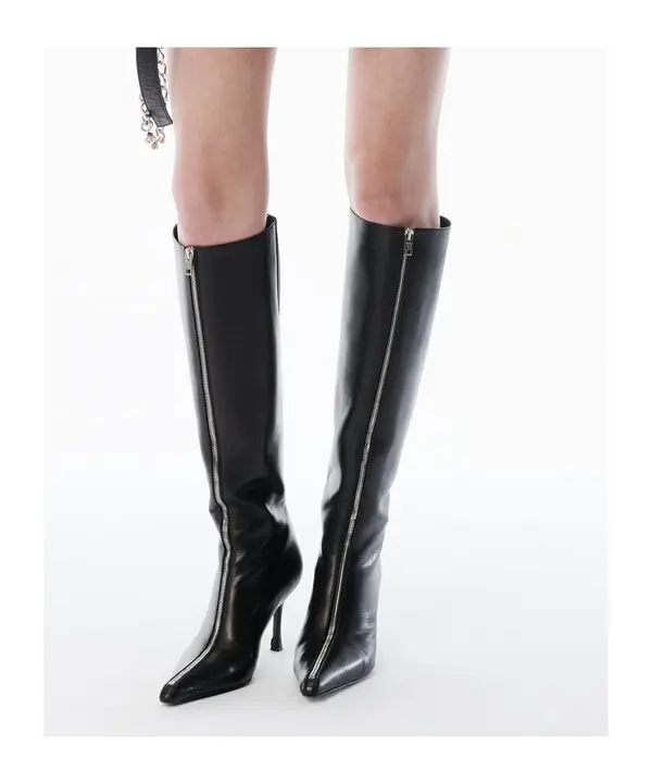 Alexander Wang Vera Knee-high Zip Stiletto Boots - Black