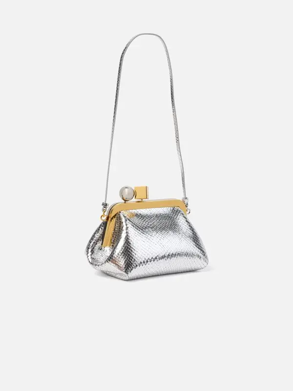 Jacquemus The Berlingot Small Clasp Clutch - Silver
