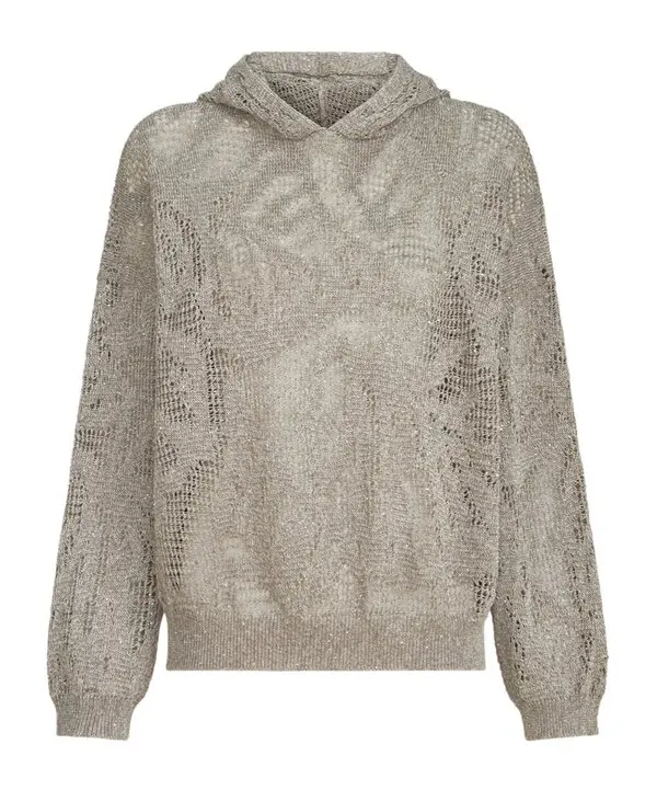 Brunello Cucinelli Long Sleeve Hooded Sweatshirt