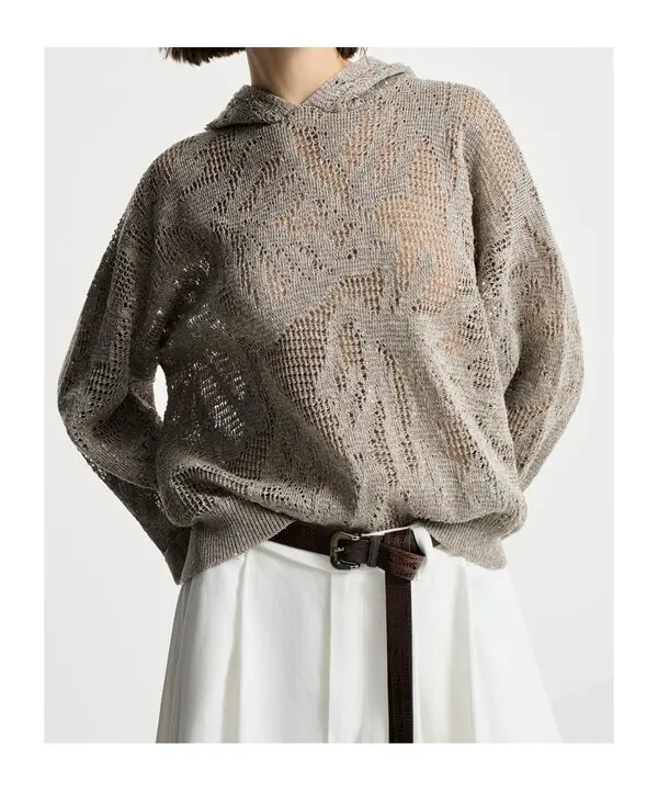 Brunello Cucinelli Long Sleeve Hooded Sweatshirt