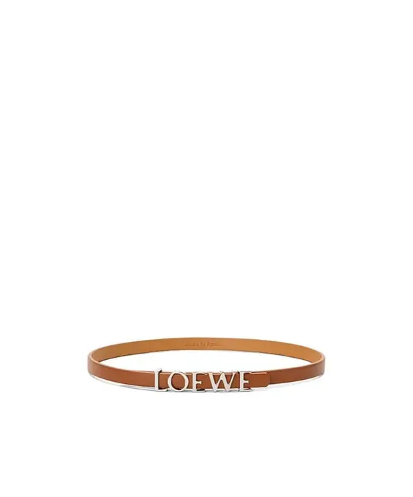 Loewe Leather Bracelet - Tan/palladium