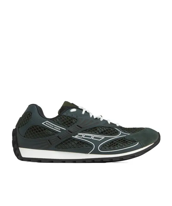 Bottega Veneta Orbit Mesh Sneakers - Dark Green