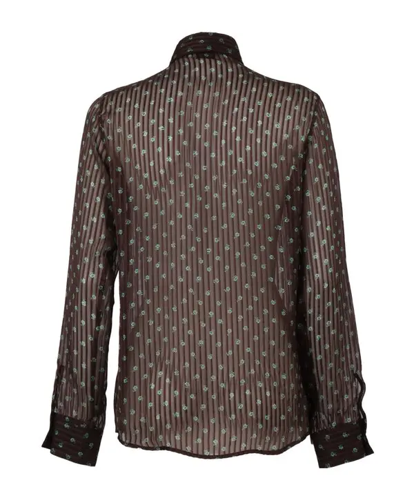 MAZZARELLI Striped Floral Long Sleeve Shirt