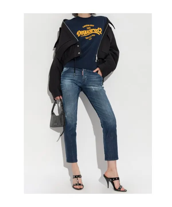 Dsquared2 Born To Be Wild" Graphic T-shirt - Black