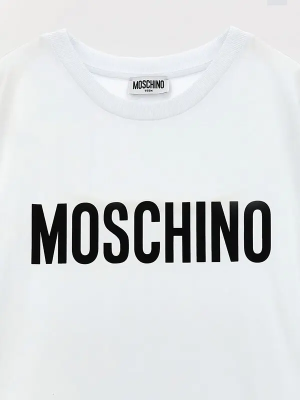 Moschino Short Sleeve Dress With Logo Detail