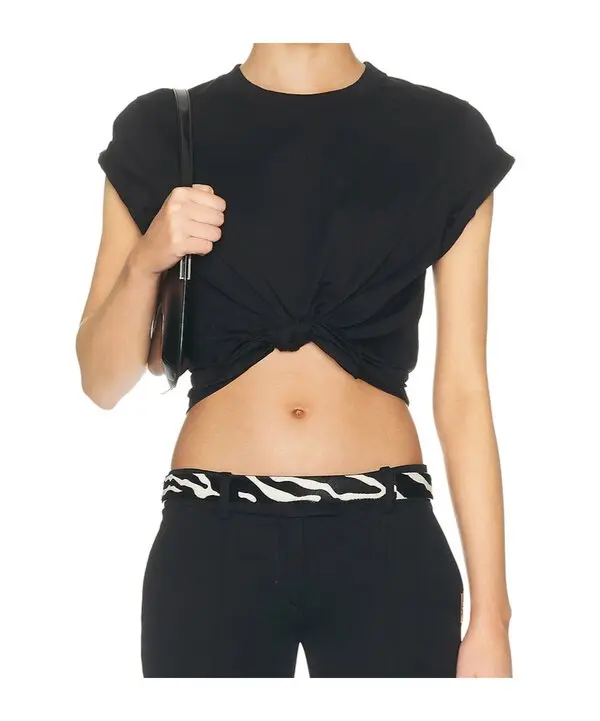 Givenchy Knot Detailed Cropped T-shirt