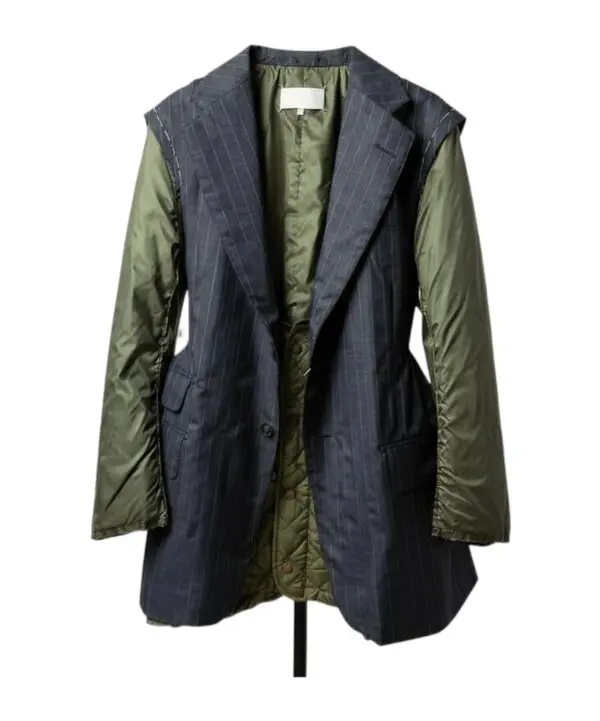 MAISON MARGIELA Pinstripe And Quilted Jacket