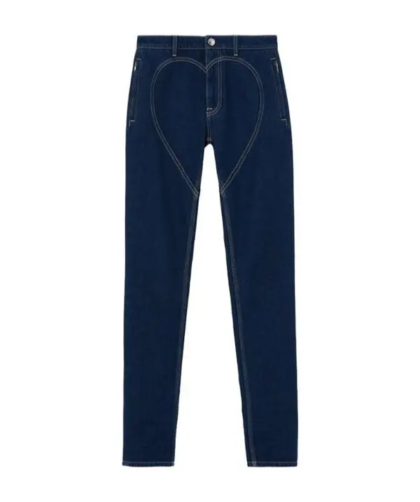 Burberry High-rise Skinny Jeans With Heart Motif