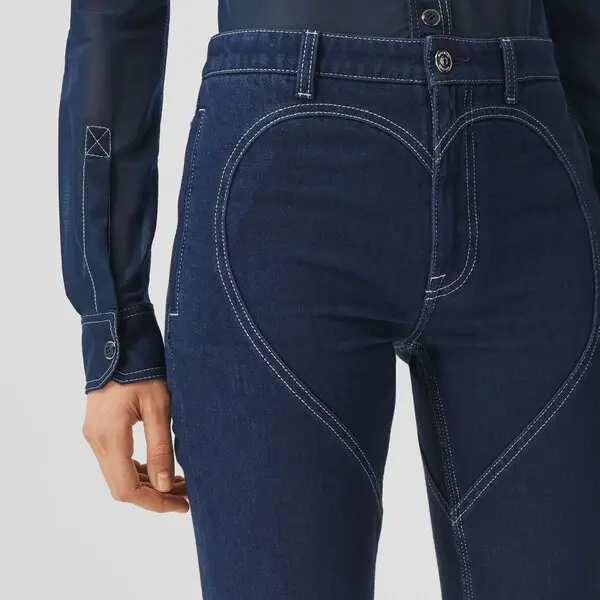 Burberry High-rise Skinny Jeans With Heart Motif