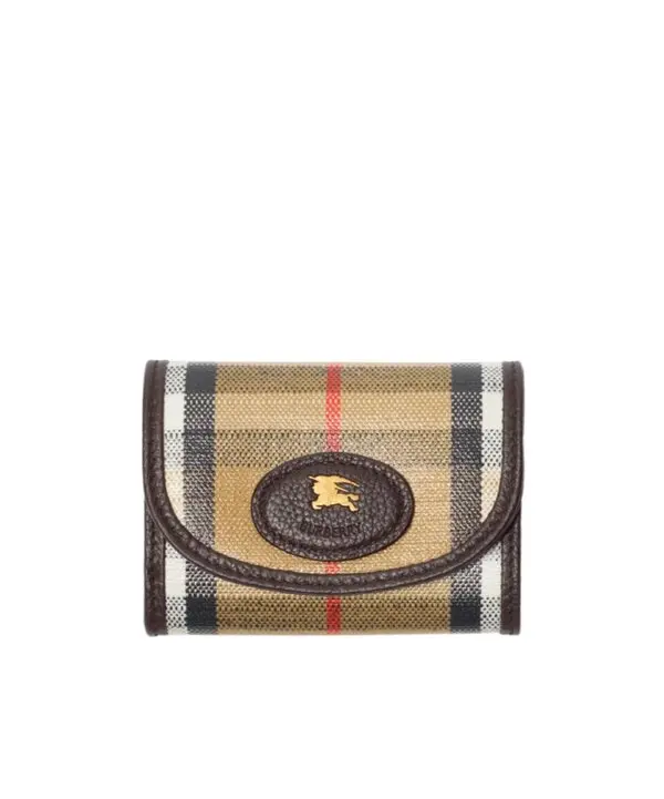 Burberry Highlands Check Tri-fold Wallet - Sand
