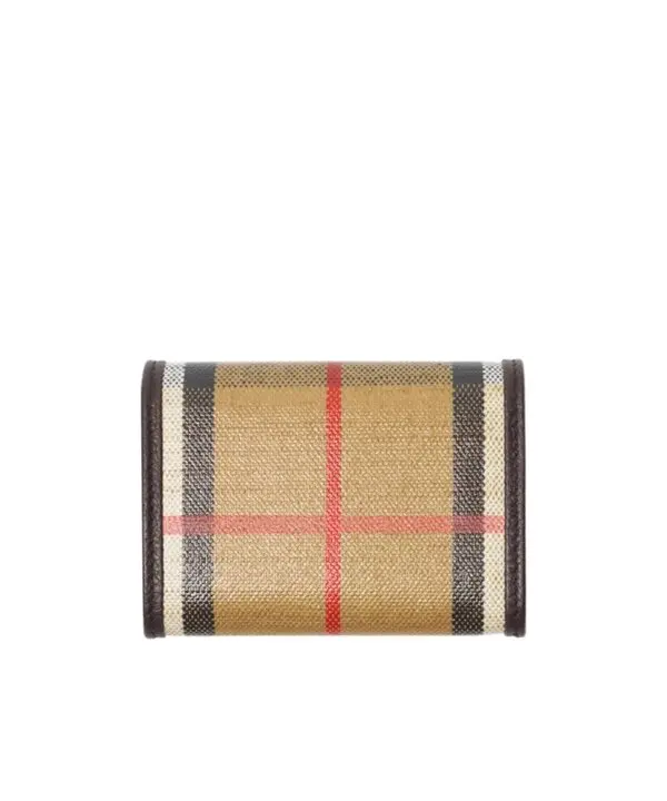 Burberry Highlands Check Tri-fold Wallet - Sand