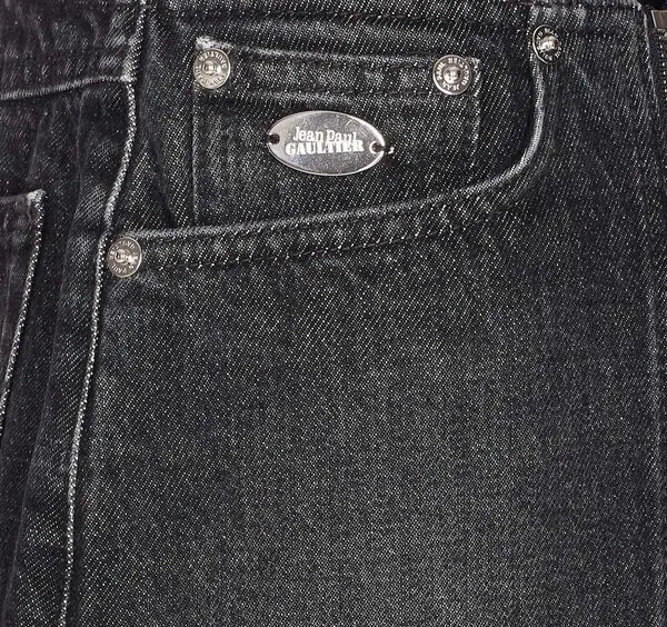 JEAN PAUL GAULTIER Zipped Denim Mini Skirt - Black