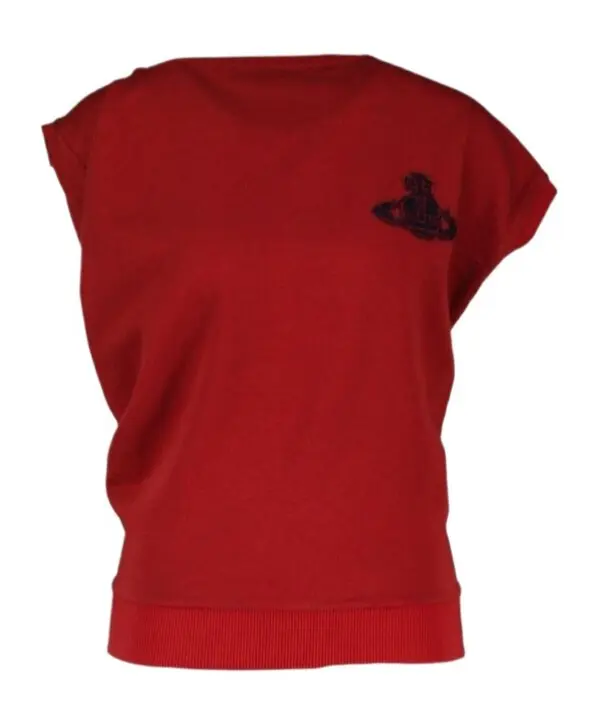 VIVIENNE WESTWOOD Asymmetric Logo Top - Red