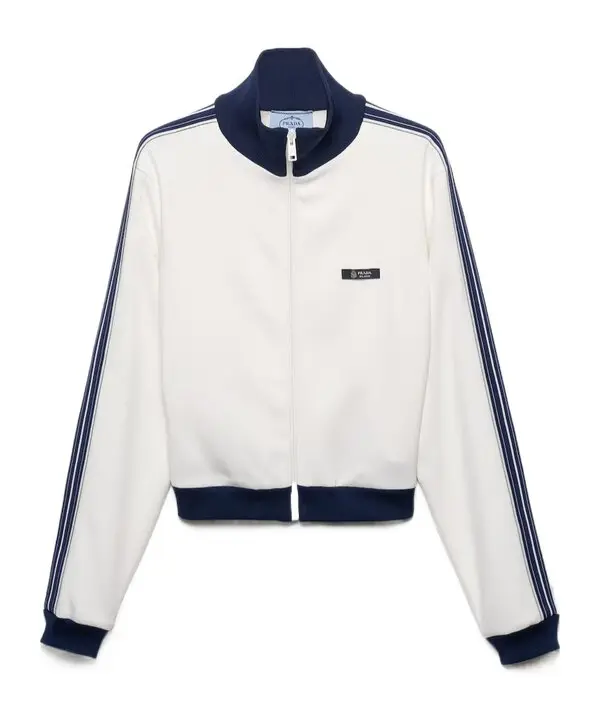 Prada Zip-up Fleece Jacket - Ivory