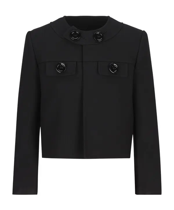 Celine Brompton Jacket In Gauffered Double Wool