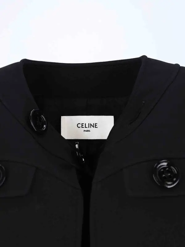 Celine Brompton Jacket In Gauffered Double Wool