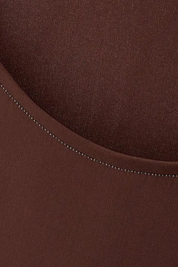 Brunello Cucinelli Sleeveless Sequin-trimmed Top - Brown