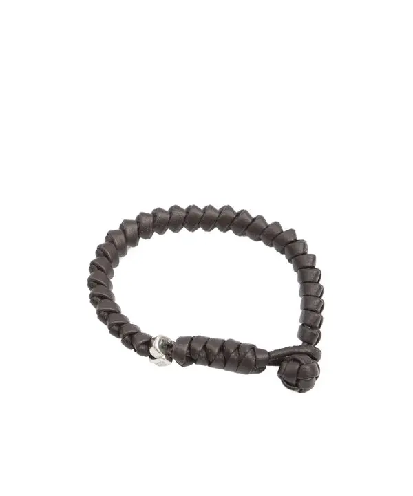 Bottega Veneta Intrecciato Knot Bracelet - Black
