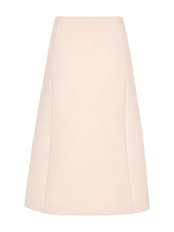 Fendi Diagonal Quilted Midi Skirt