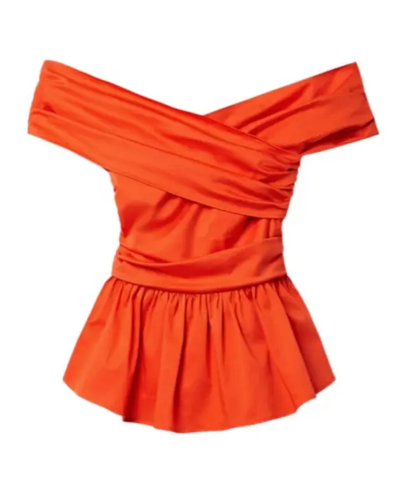 Altuzarra Off-the-shoulder Ruffled Waist Top