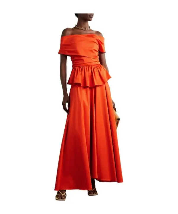 Altuzarra Off-the-shoulder Ruffled Waist Top