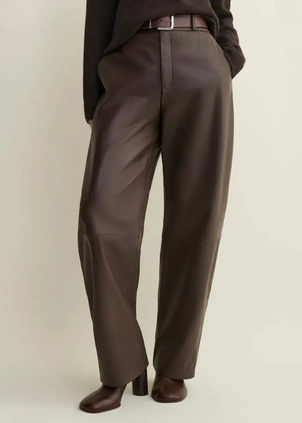 ARMA Charlotte Leather Trousers - Marrone