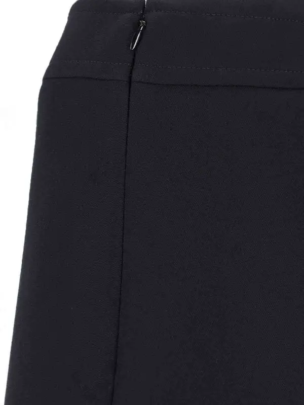 Celine Trapeze Mini Skirt In Gauffered Double Wool