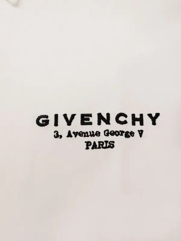 Givenchy Logo Embroidered Long-sleeved Shirt - White