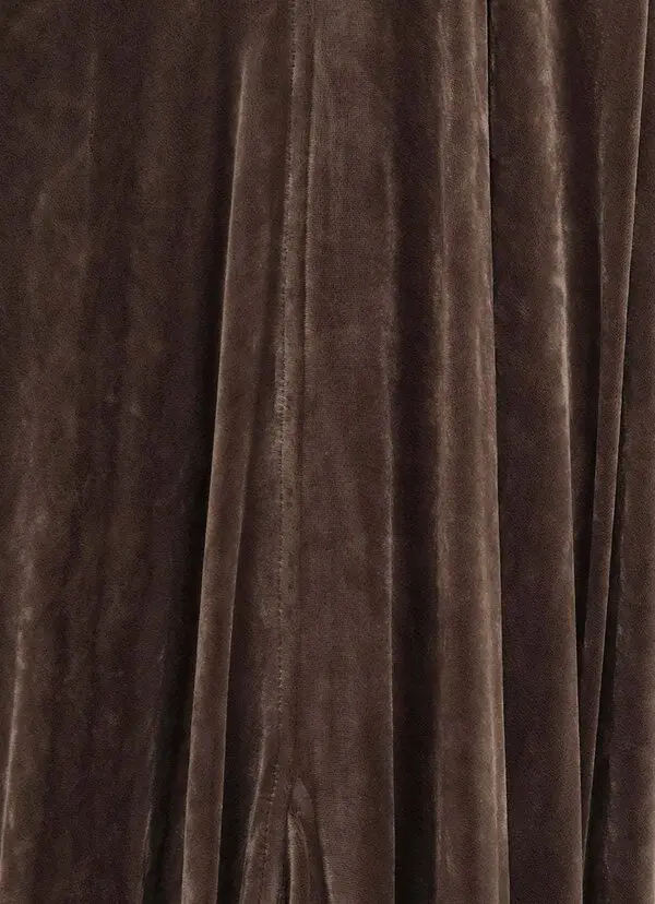 Rick Owens Draped Velvet Maxi Dress - Black
