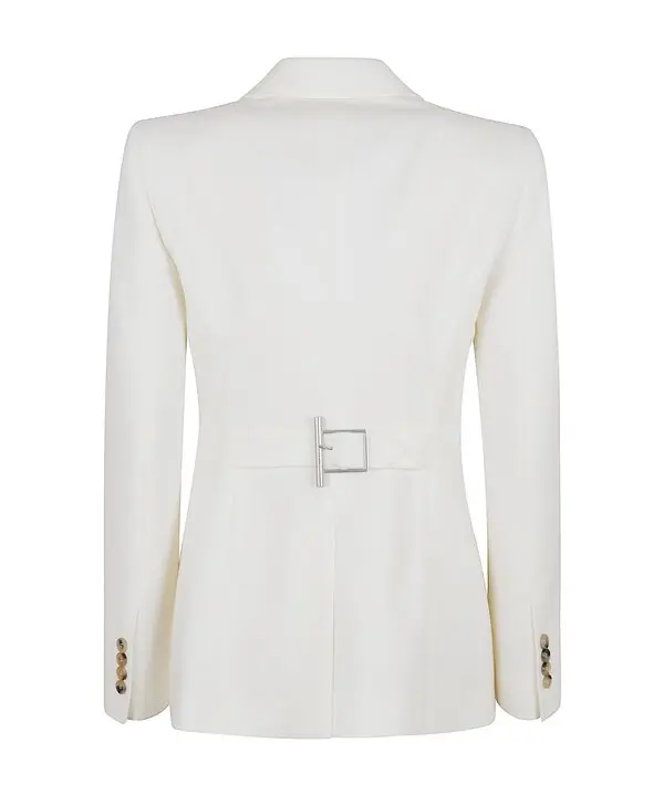 Alexander McQueen Single Breasted Tailored Blazer - Bone