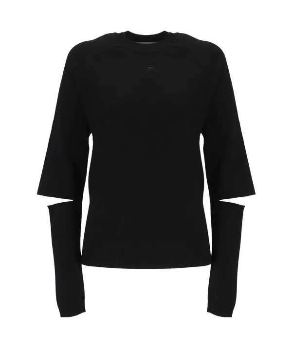 MARINE SERRE Knit Sweater With Cutout Sleeves