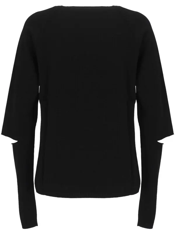 MARINE SERRE Knit Sweater With Cutout Sleeves