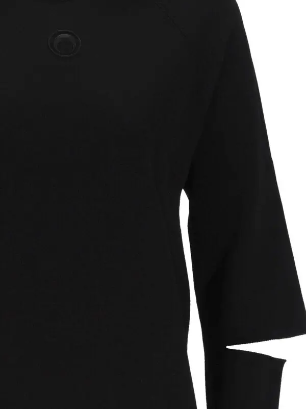 MARINE SERRE Knit Sweater With Cutout Sleeves