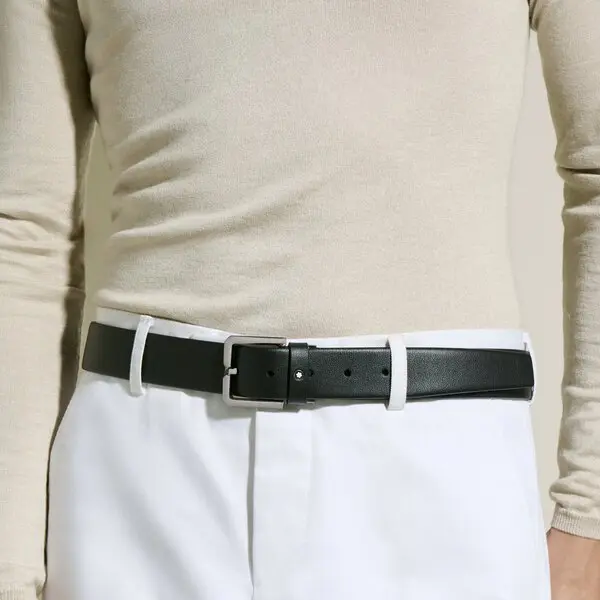 Montblanc Adjustable Waist Belt With Pin Buckle - Black