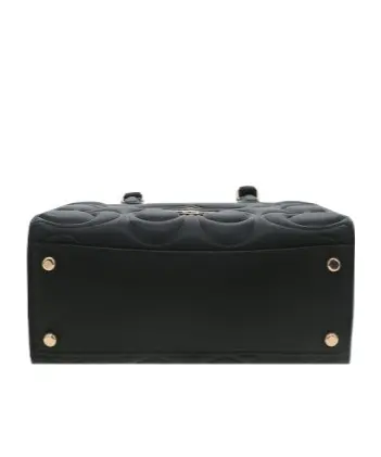 COACH Embossed Monogram Top Handle Shoulder Bag