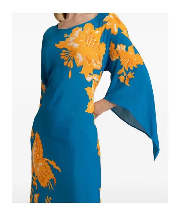 Etro Floral Paisley Maxi Dress - Blue