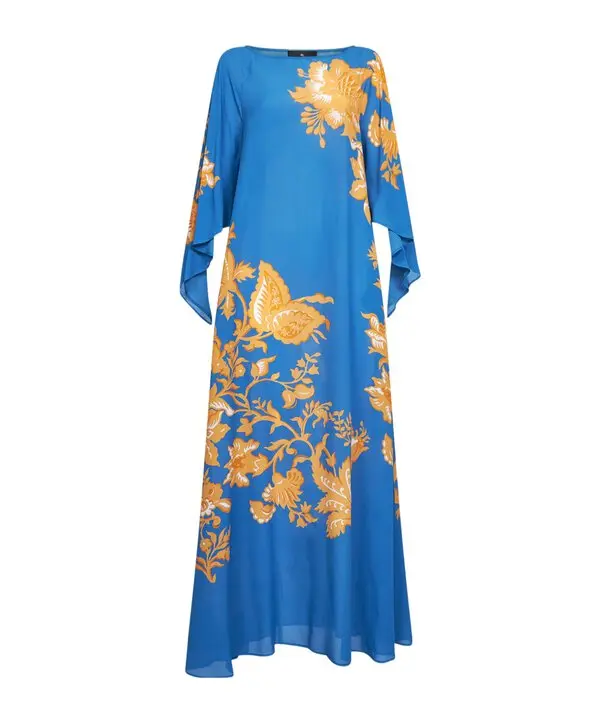 Etro Floral Paisley Maxi Dress - Blue