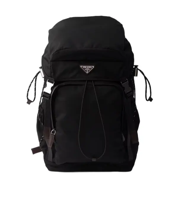 Prada Speedrock Re-nylon And Leather Backpack - Black