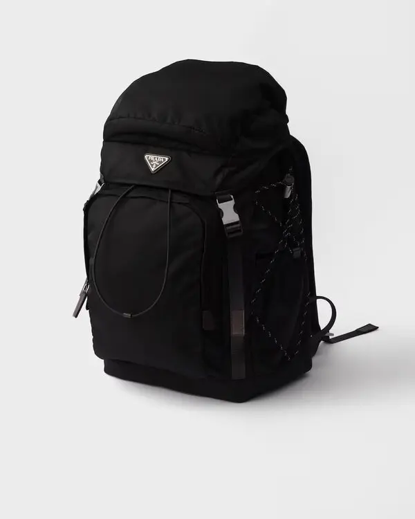 Prada Speedrock Re-nylon And Leather Backpack - Black