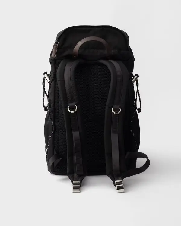 Prada Speedrock Re-nylon And Leather Backpack - Black