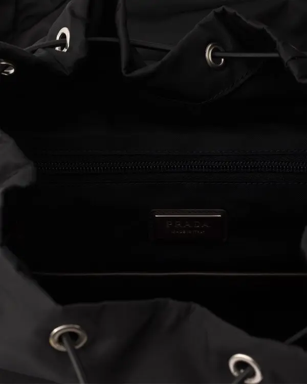 Prada Speedrock Re-nylon And Leather Backpack - Black