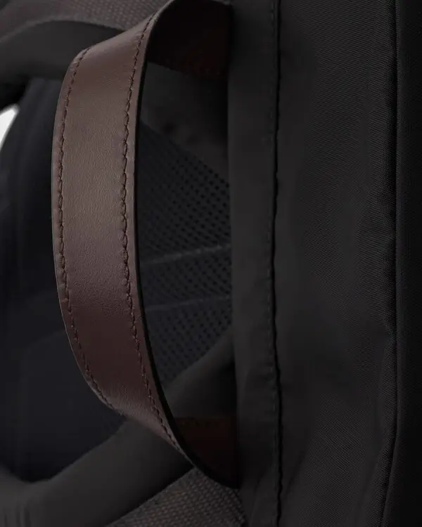 Prada Speedrock Re-nylon And Leather Backpack - Black