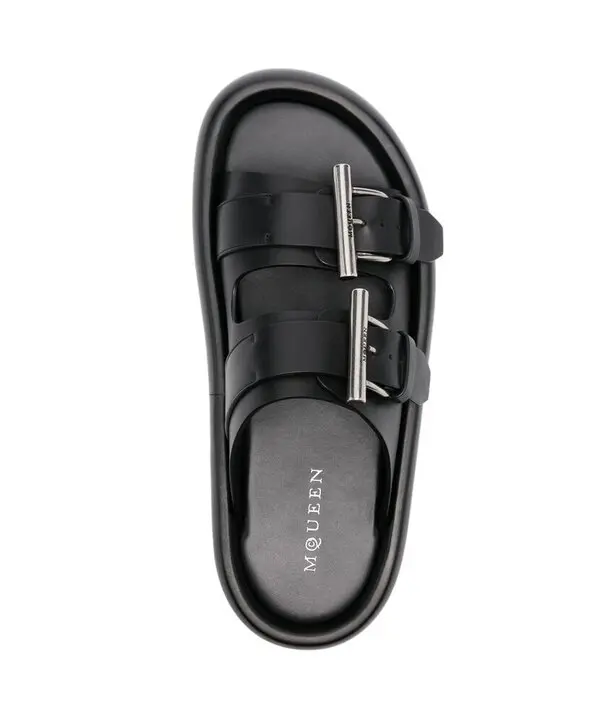 Alexander McQueen Double Buckle Slip-on Slides