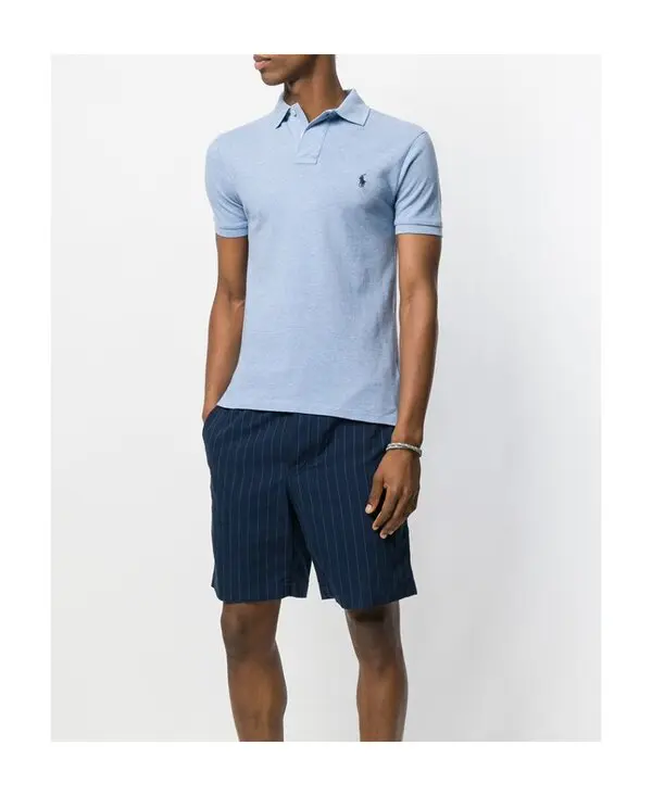 Polo Ralph Lauren Logo Embroidered Polo Shirt - Blue